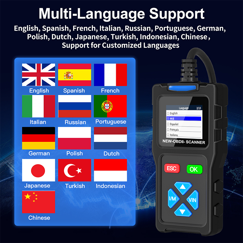T100 OBD2 Car Scanner For Perodua Proton 1.7inches Fault Code Live Data ...