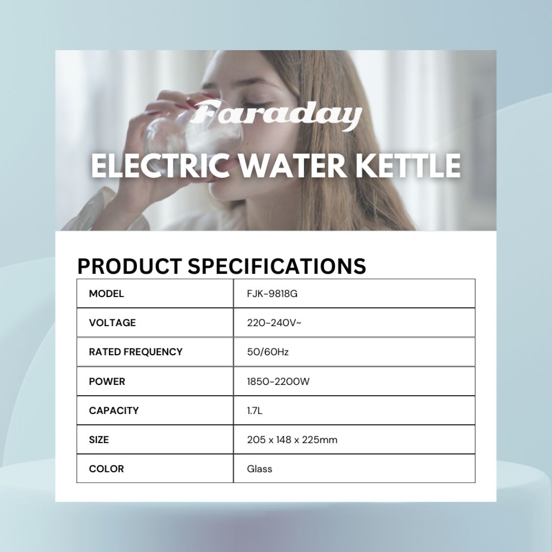 Faber Jug Kettle (2.0L) FCK Cristallo 180BK / MIDEA (1.7L) MK-17G02 ...