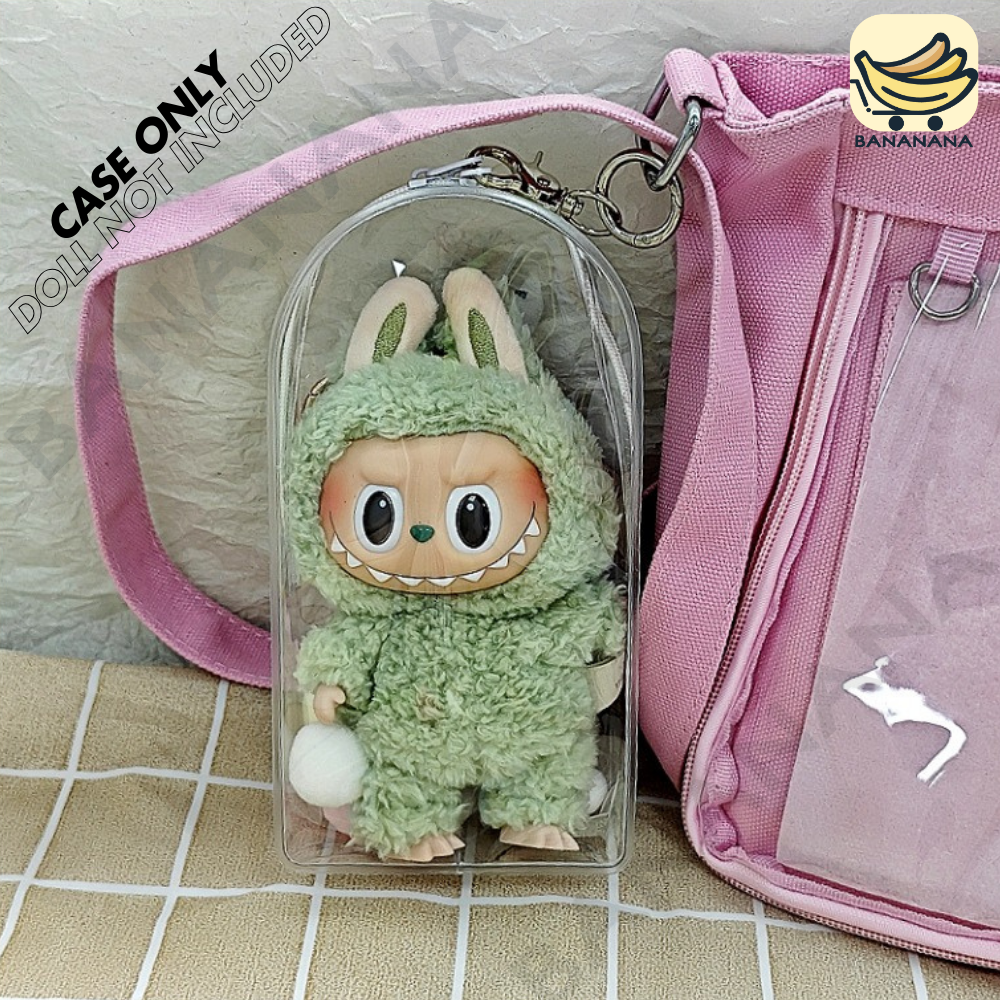 Labubu PVC Transparent Protective Cover Case Dustproof Waterproof Doll ...