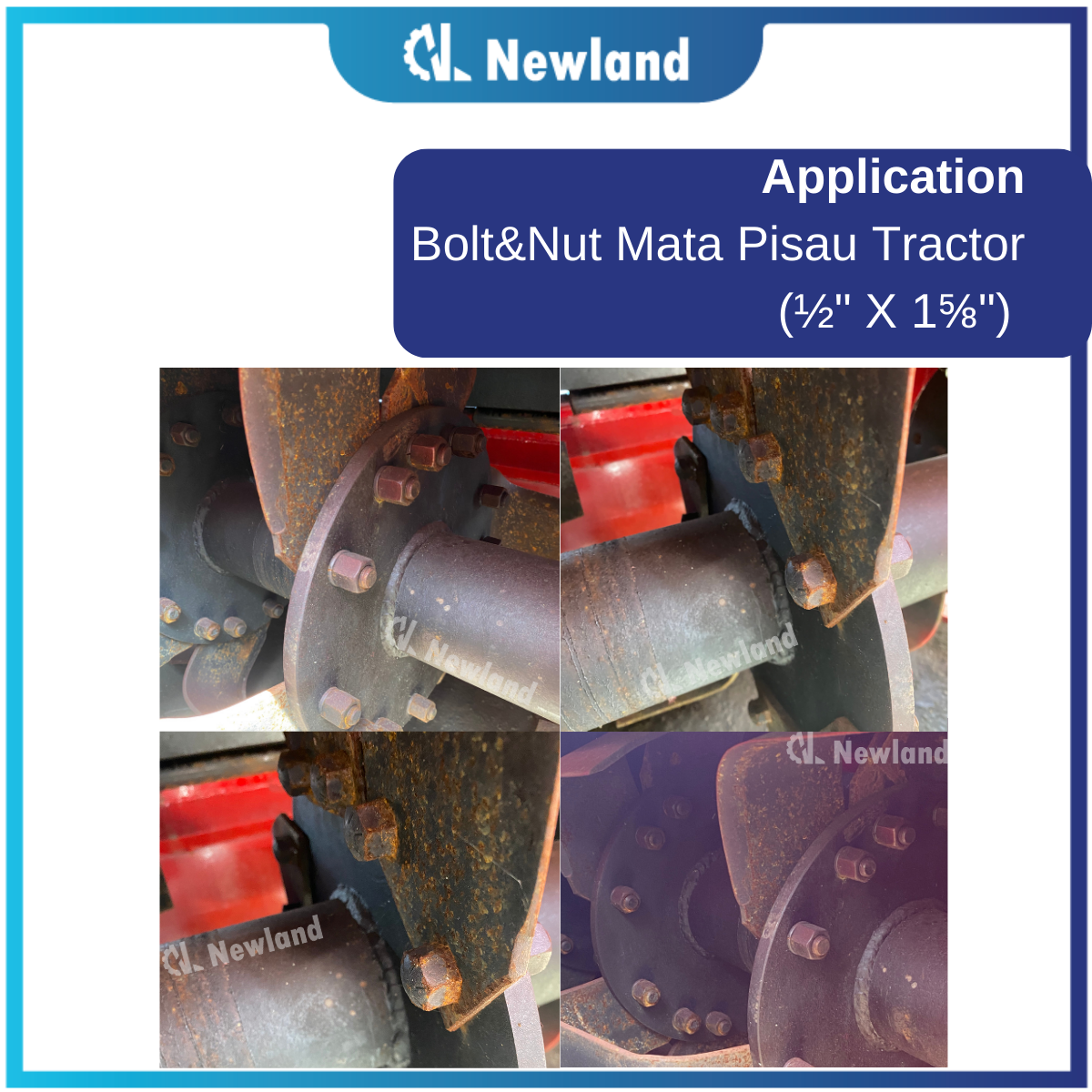 Bolt & Nut Mata Pisau Tractor (½" X 1⅝") | Shopee Malaysia