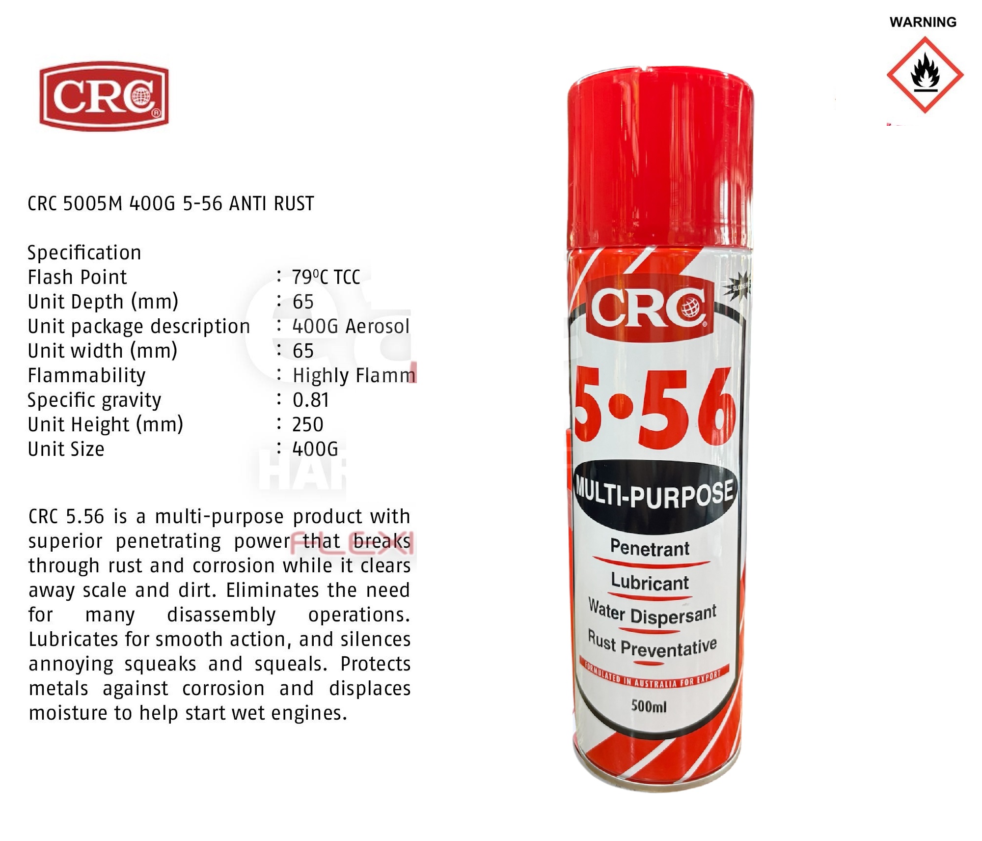 CRC 5.56 Multi-Purpose Lubricant Spray - 500ml | Shopee Malaysia