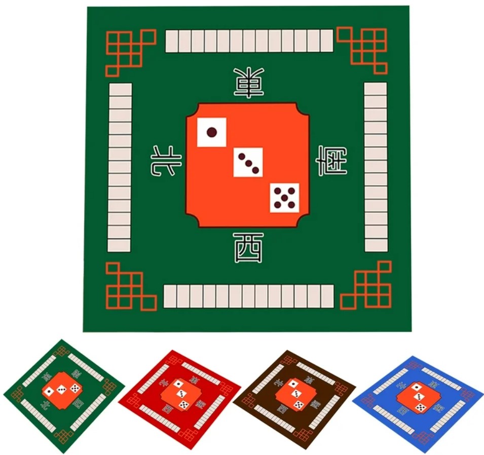 80x80CM Mahjong Mat Table Cloth Party Game Rummy Lami Noise Reduction ...