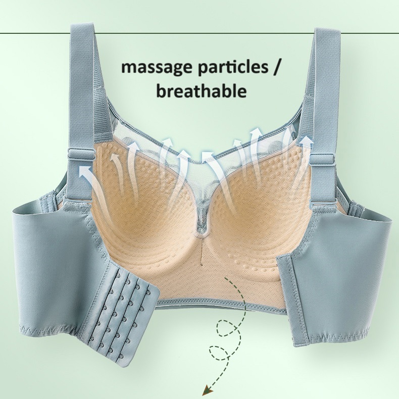 Plus Size Cup CDE 34-50 Mesh Bandeau Bra#8676 JESMIN_Massage Particle ...