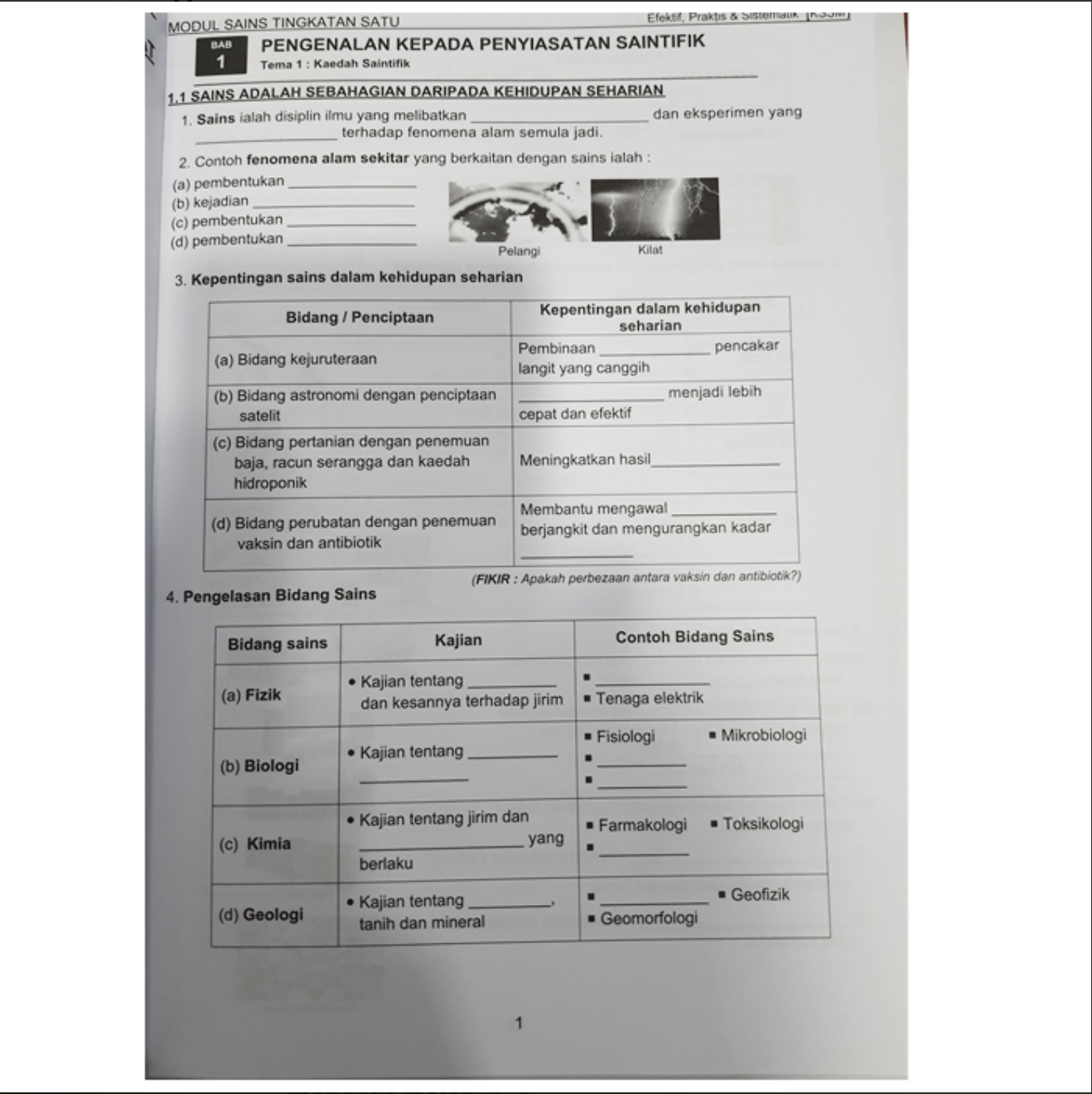 Nota Sains Tingkatan 1 + Soalan Latihan Science Form 1 | Shopee Malaysia