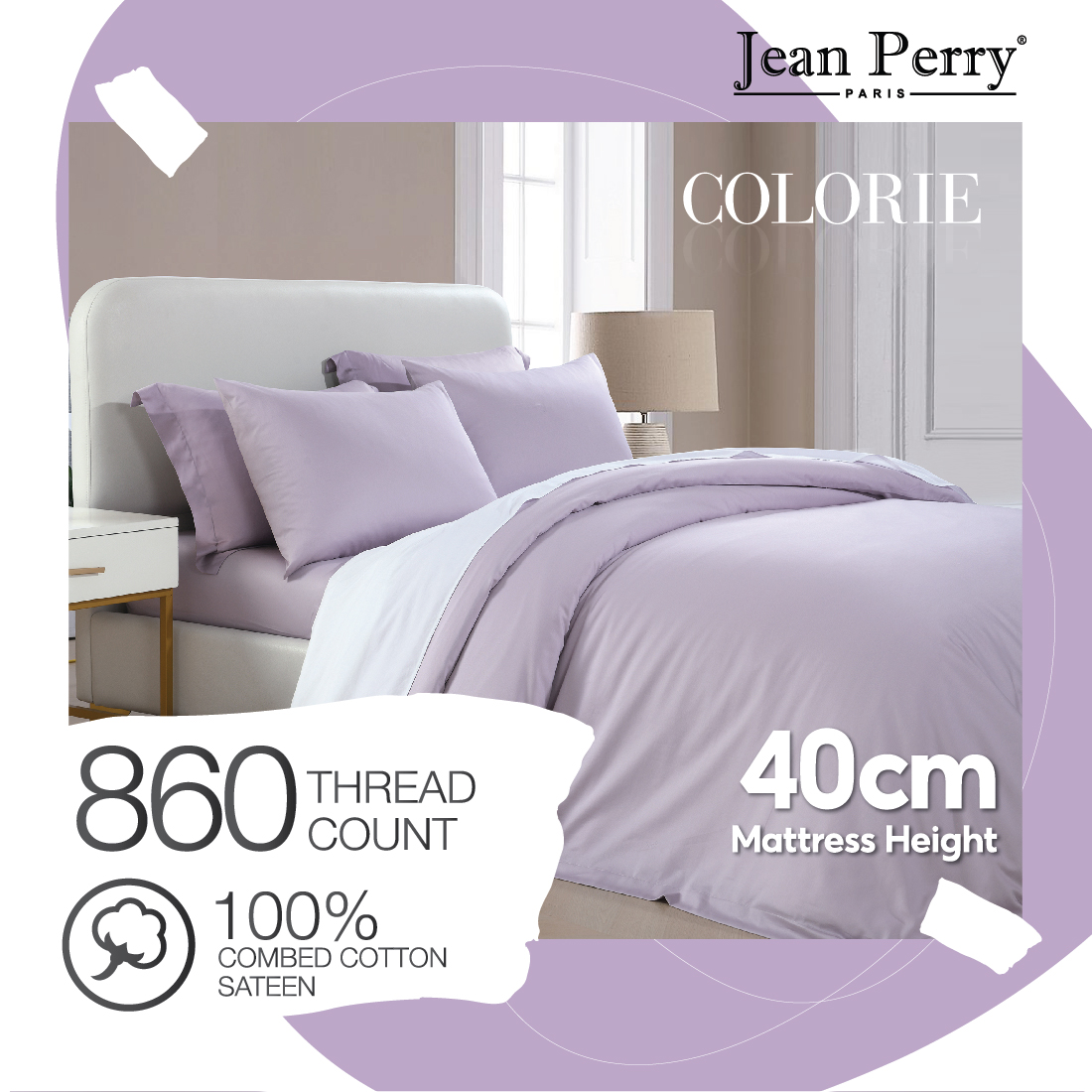Jean Perry Colorie Fitted Bedsheet Set_QUEEN (without Comforter / Quilt ...