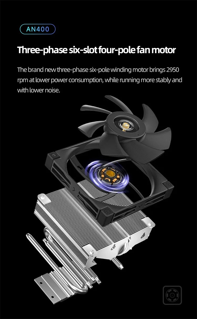 Deepcool AN400 Low-Profile CPU Air Cooler, 150W TDP High performance Low-Profile Cooler | Shopee ...