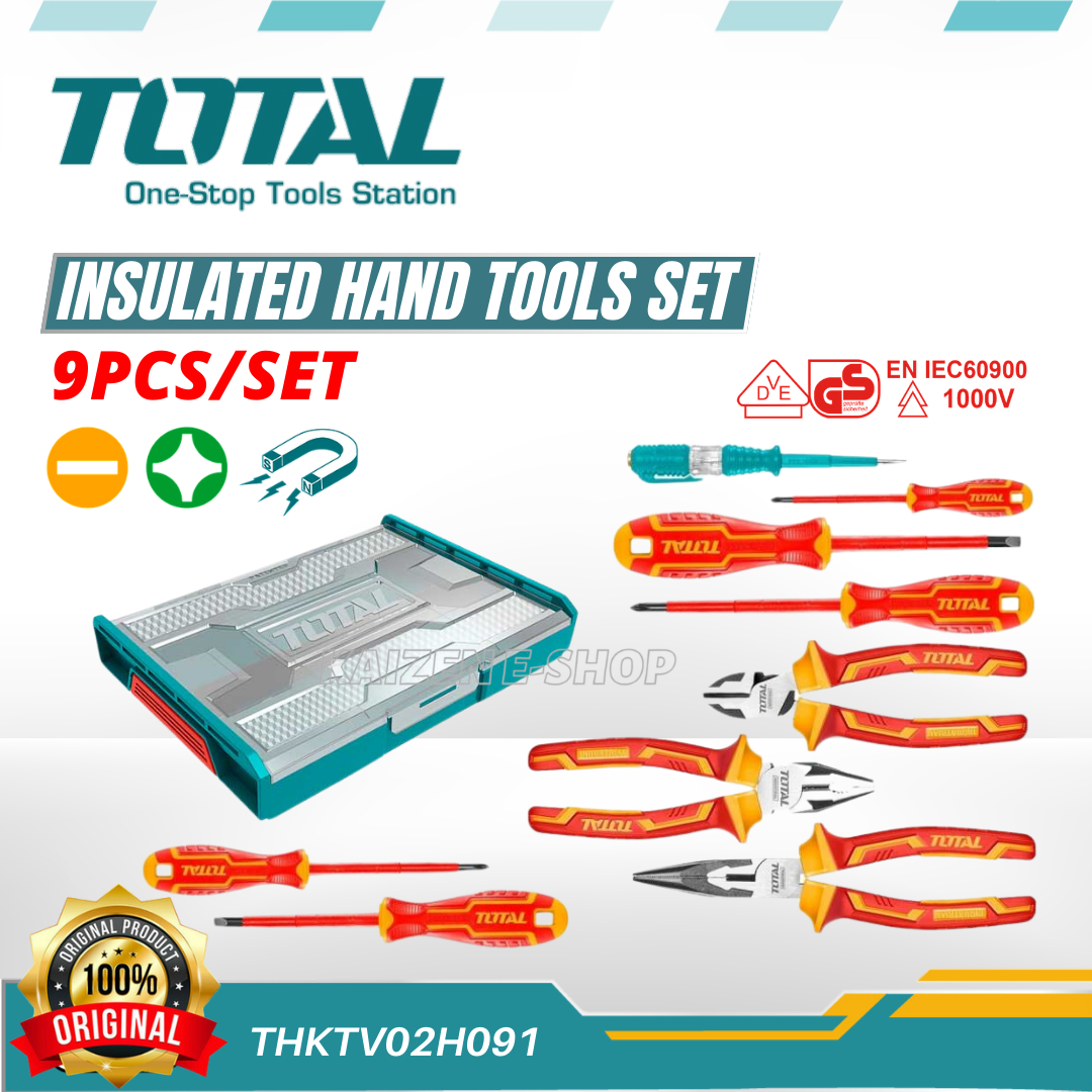 TOTAL THKTV02H091 9 Pcs Insulated Hand Tools Set | Shopee Malaysia