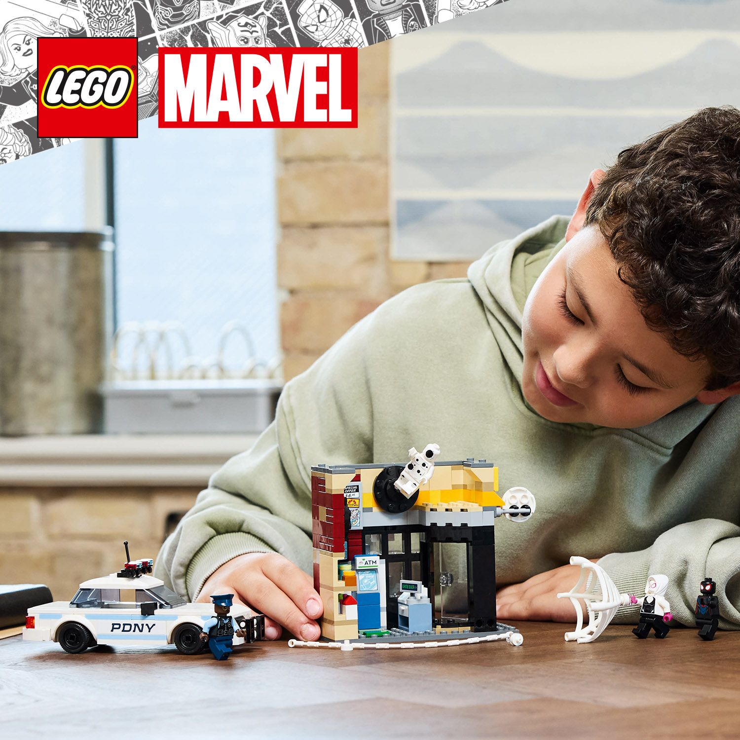 LEGO Super Heroes Marvel 76311 Spider-Verse: Miles Morales vs. The Spot ...