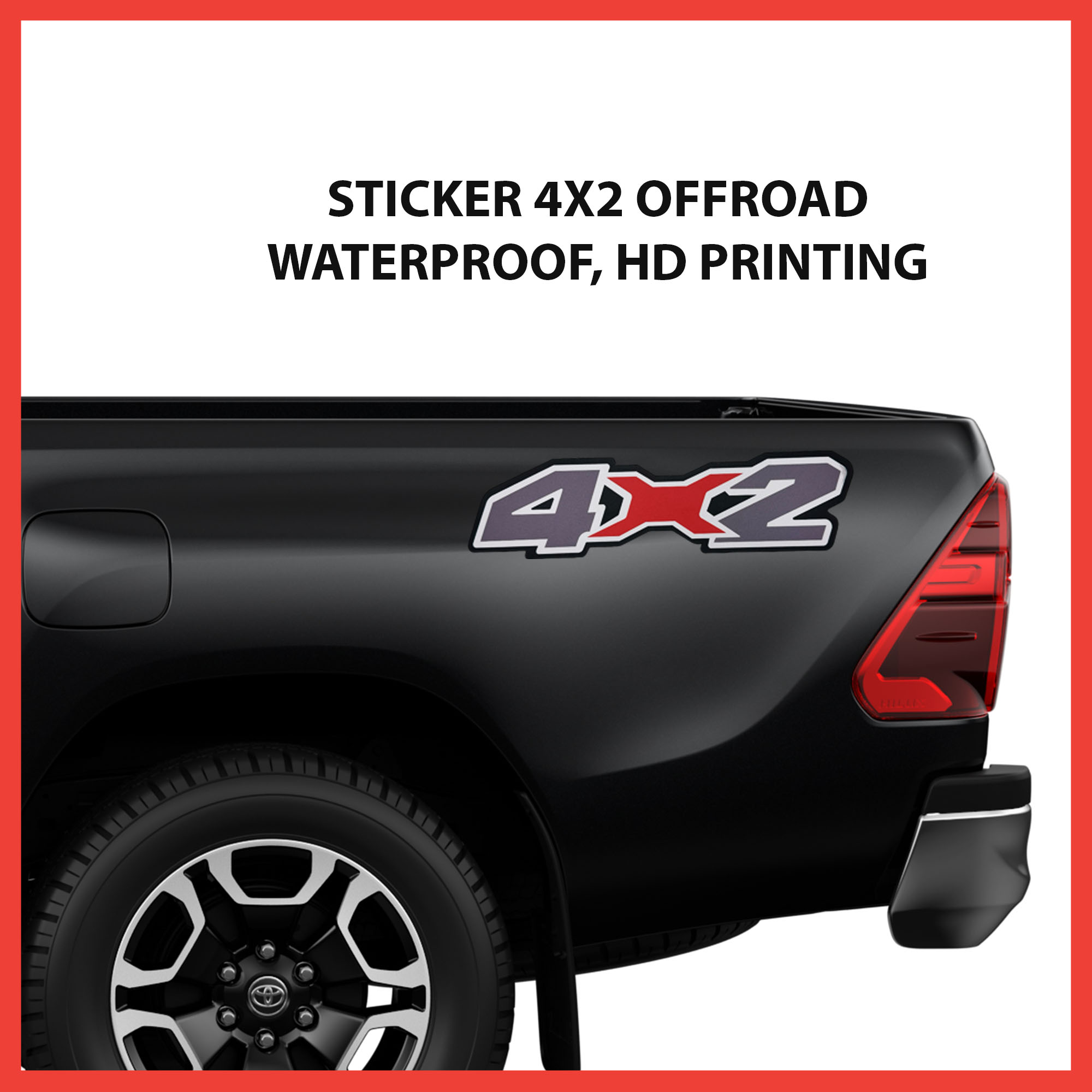 Sticker 4x2 Offroad Design 20 Hilux Ranger Raptor Triton DMAX 4X4 ...