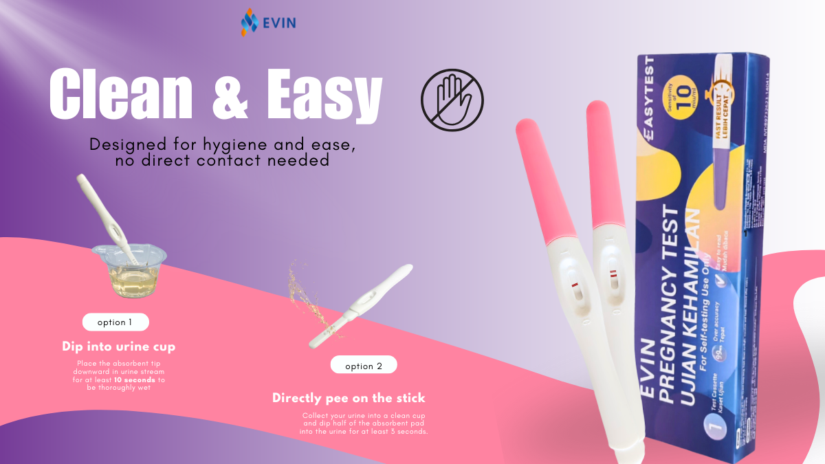 【KKM APROVED 】EVIN Pregnancy Test Kit Cassette Test Pregnant Kehamilan ...