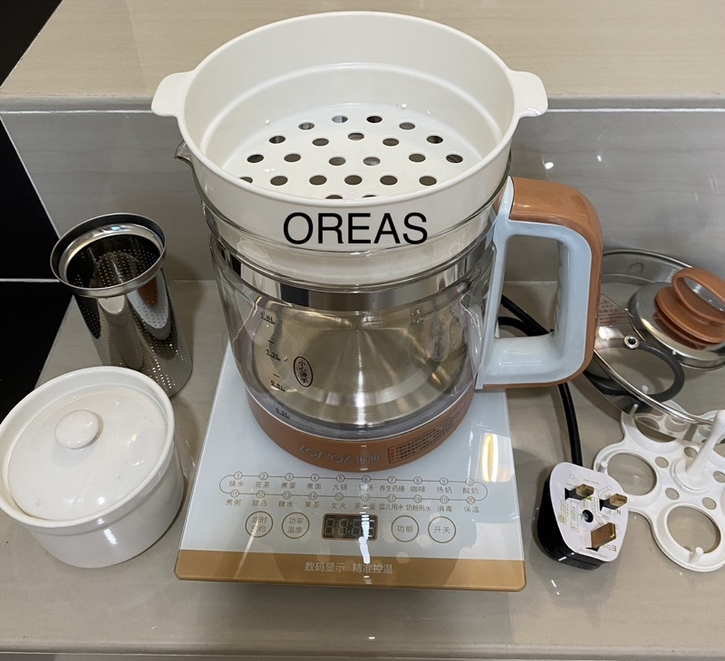 OREAS 养生壶汤锅 1.8L Lopol Health Pot Glass Electric Kettle Steamer Teapot ...