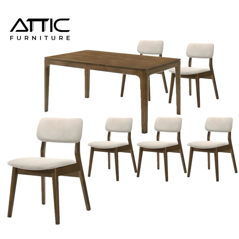 Ferro Dining Set /Meja Makan (1x6) / Rectangle Table Dining Set / ATTIC ...