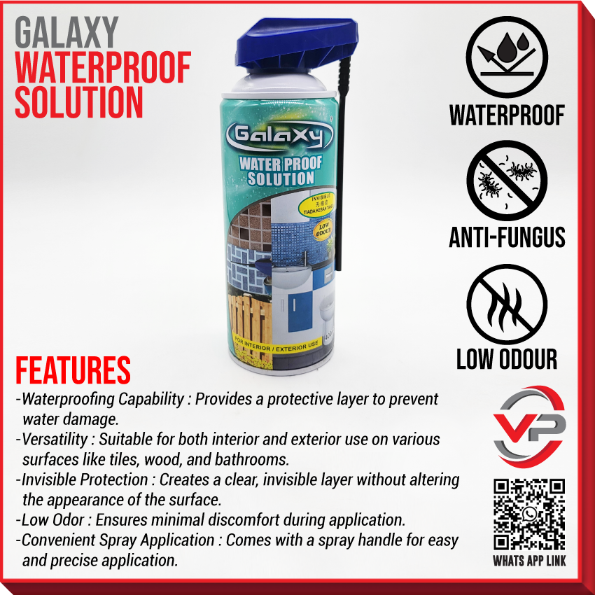 NIETZ GALAXY Waterproof Spray Solution 400ML Interior Exterior Toilet ...