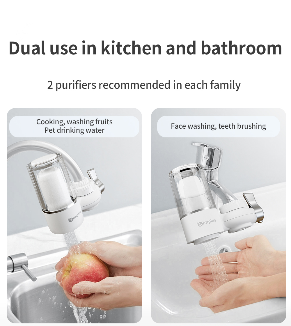 Simplus Ultrafiltration Water Purifier Sets with 3 Filters Kitchen Faucet Filter SUF Composite ...