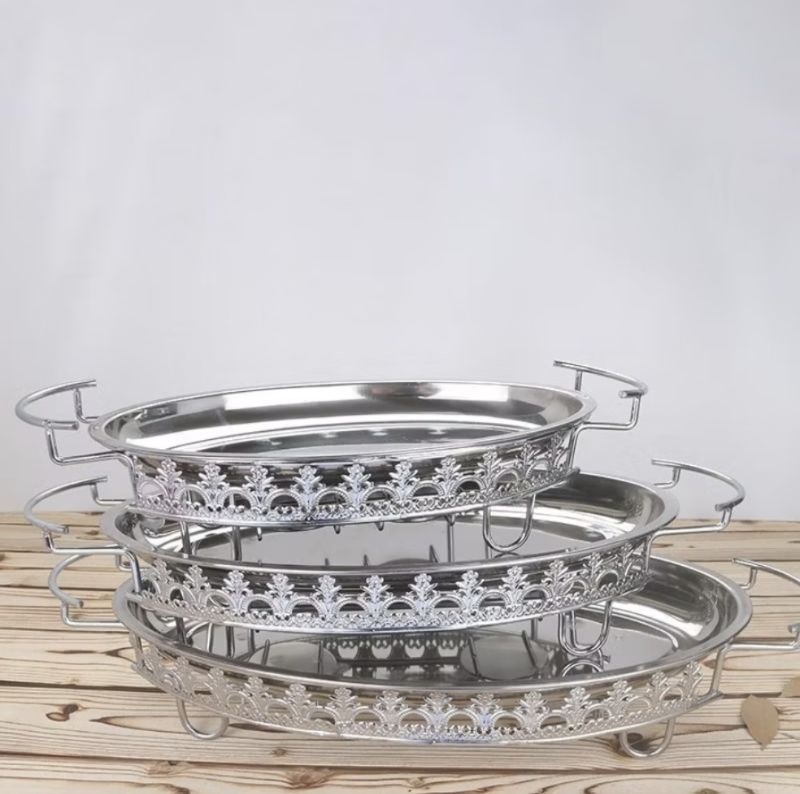 Oval Shape Fish Plate With Stand Warmer Pinggan Ikan Panas Bujur ...