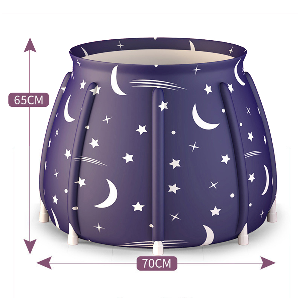 70CM Folding Bath Bucket & Cushion Bathtub Bath Tub Household ...