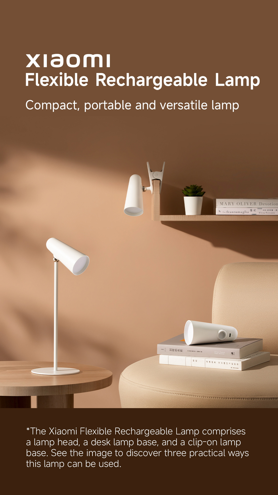 Xiaomi Flexible Rechargeable Lamp | Compact & Portable | Long Battery ...