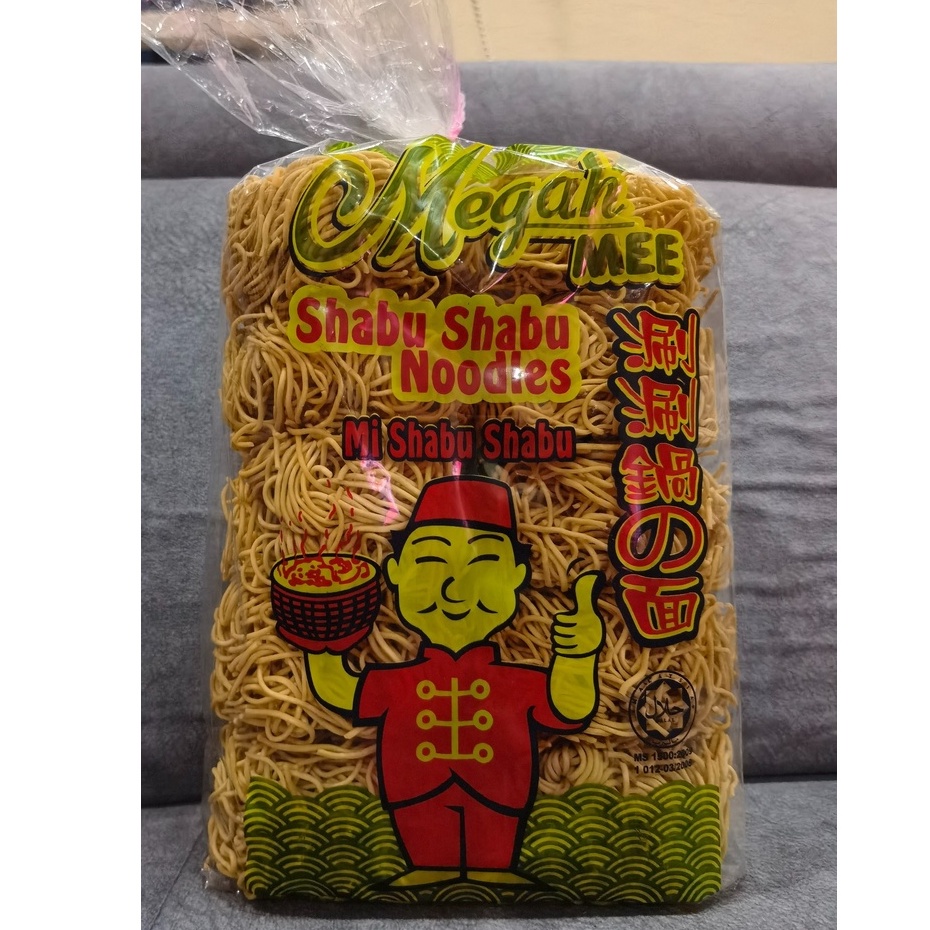 Megah Mee Shabu Shabu Noodles 涮涮鍋の面 Mi Shabu Shabu 400gm | Shopee Malaysia