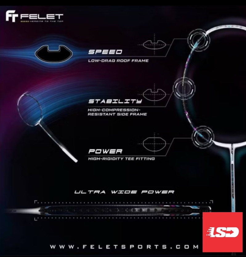 FELET WOVEN EIGHTY8 Badminton Racket 100% Original by FLEET + FREE GRIP ...