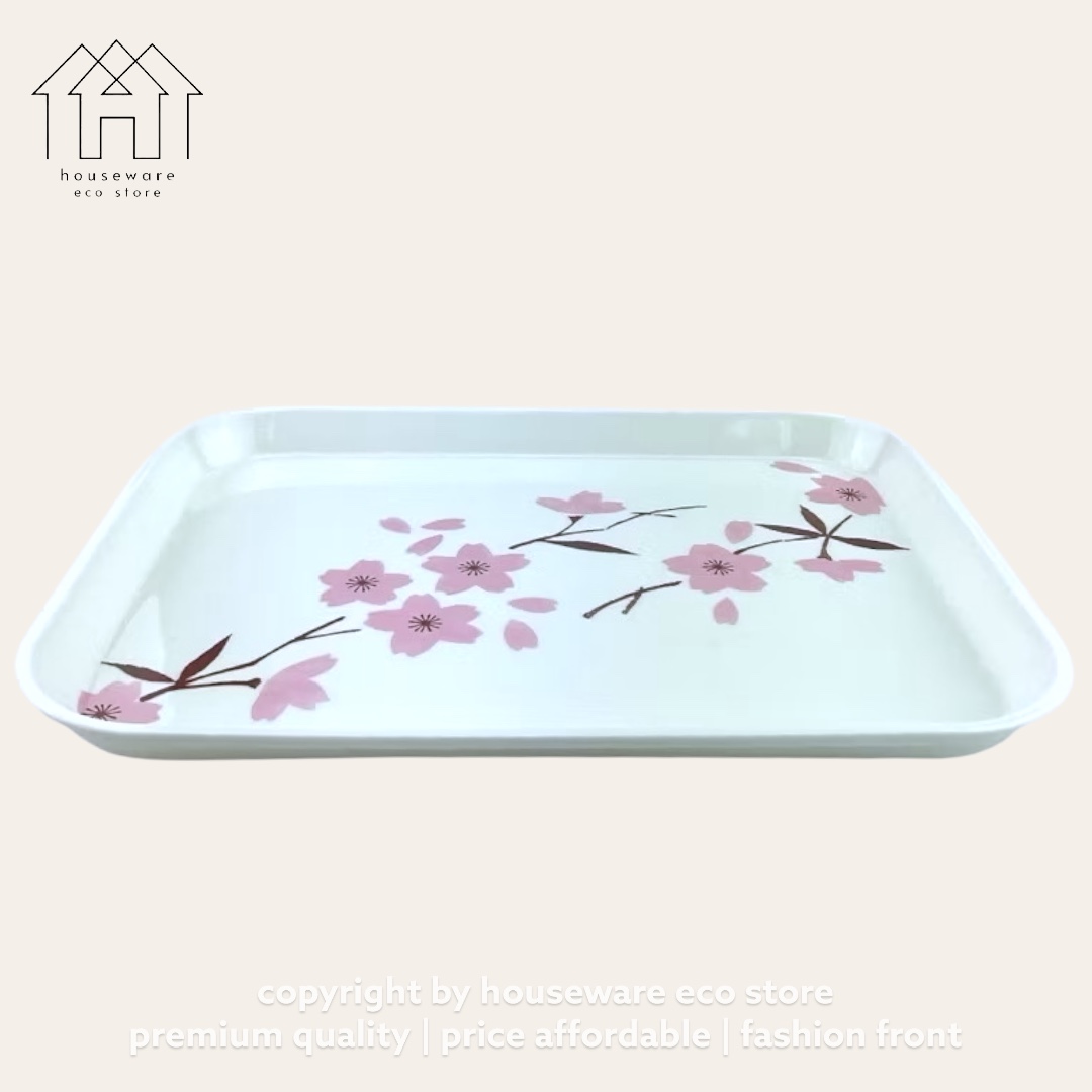 Nordic Melamine Rectangle Serving Fruit Tray / Dulang Minuman Water Cup ...