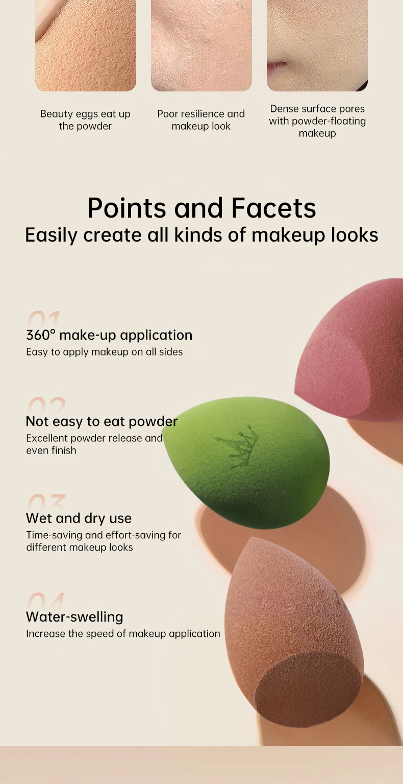 AMORTALS Airspace Beauty Makeup Sponge Set 尔木萄空域化妆海绵美妆蛋套装 | Shopee Malaysia