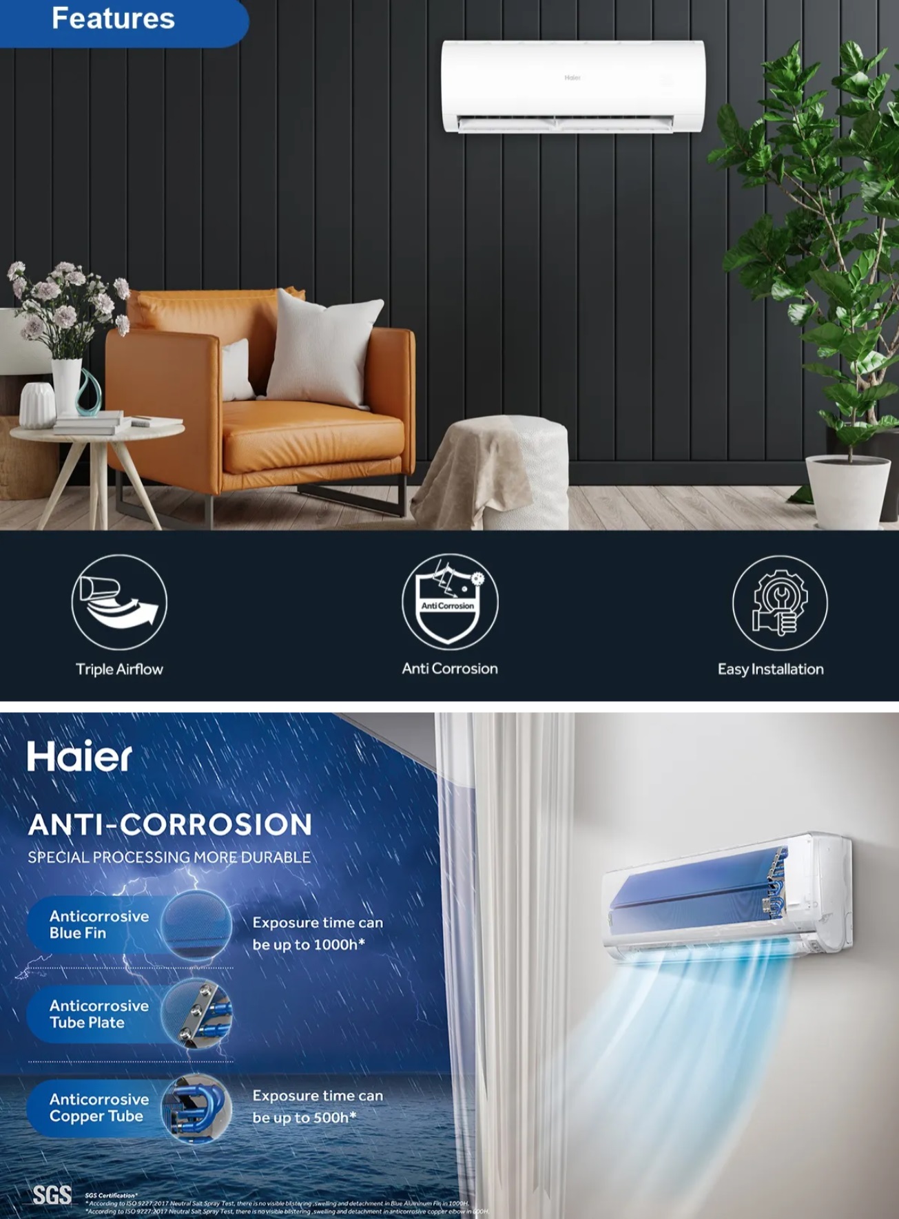 [FREE SHIPPING] HAIER 1HP / 1.5HP / 2HP NON - INVERTER R32 Wall Unit ...