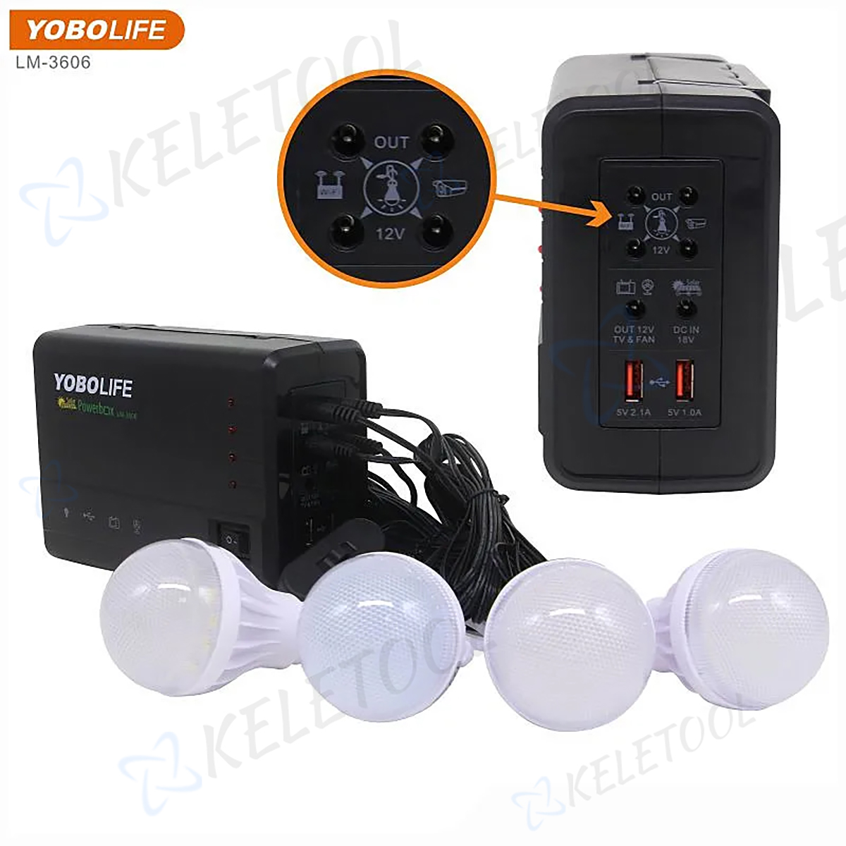 Yobolife Solar Lighting System Portable Panels Charger Generator Power ...