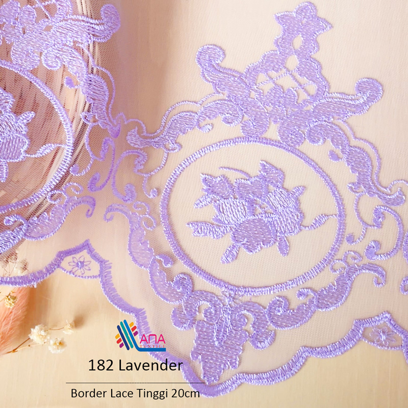 Series Purple Lilac Lavender Premium Border Lace Sulam Kerawang New ...