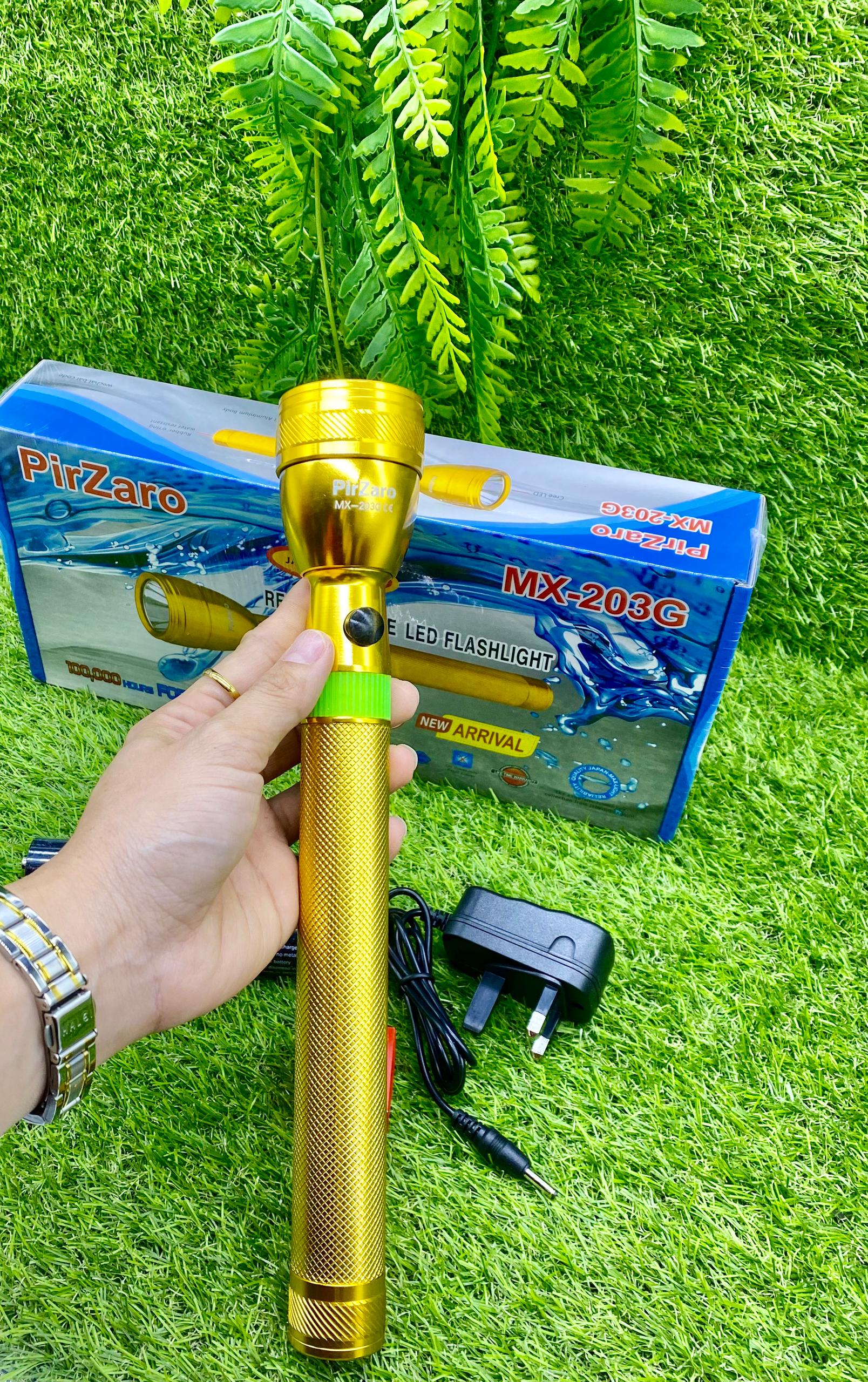 Flashlight Golden Rechargeable Torch Light Japan Gold With Extra ...
