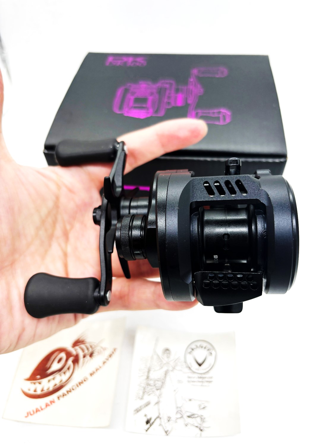 SKYGITZ MALAYSIA DK100 Micro Drum CQ BFS CNC METAL BODY Fishing CASTING Reel, BLACK SPECIAL ...
