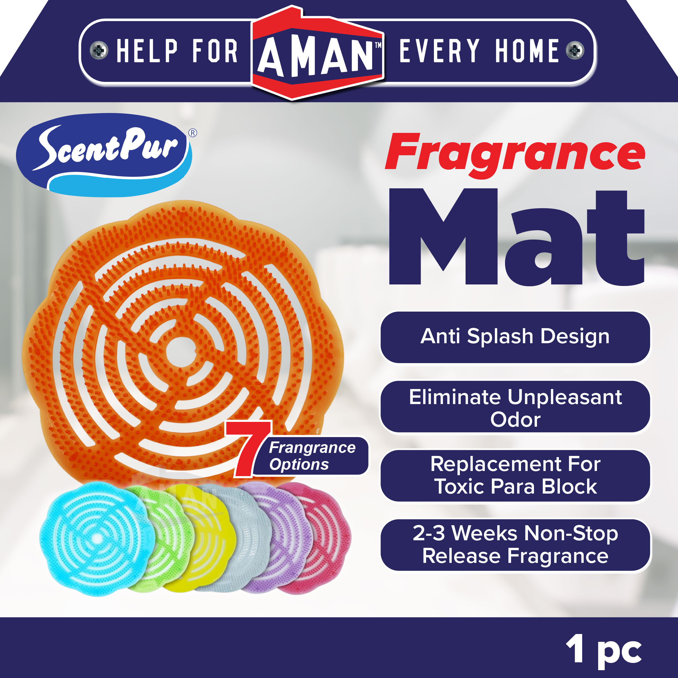 ScentPur Fragrance Mat Urinal Screen Freshening Pad For Washroom Pad ...