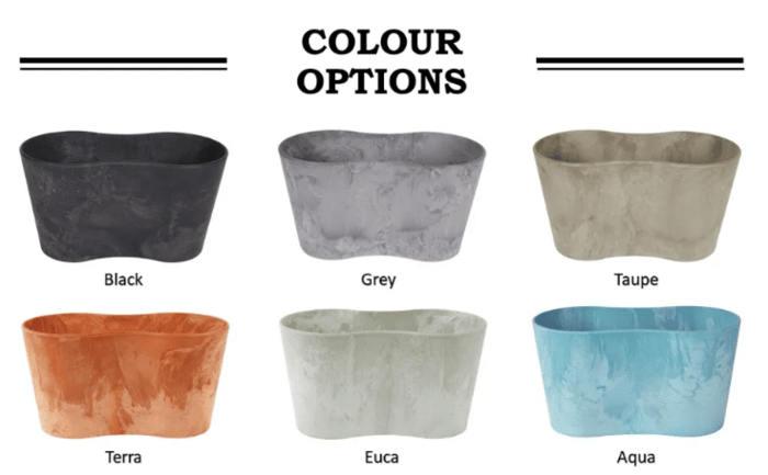 Artstone Claire Duo D19X10 H11 / Flower Pot / Pasu Bunga Hiasan Modern ...