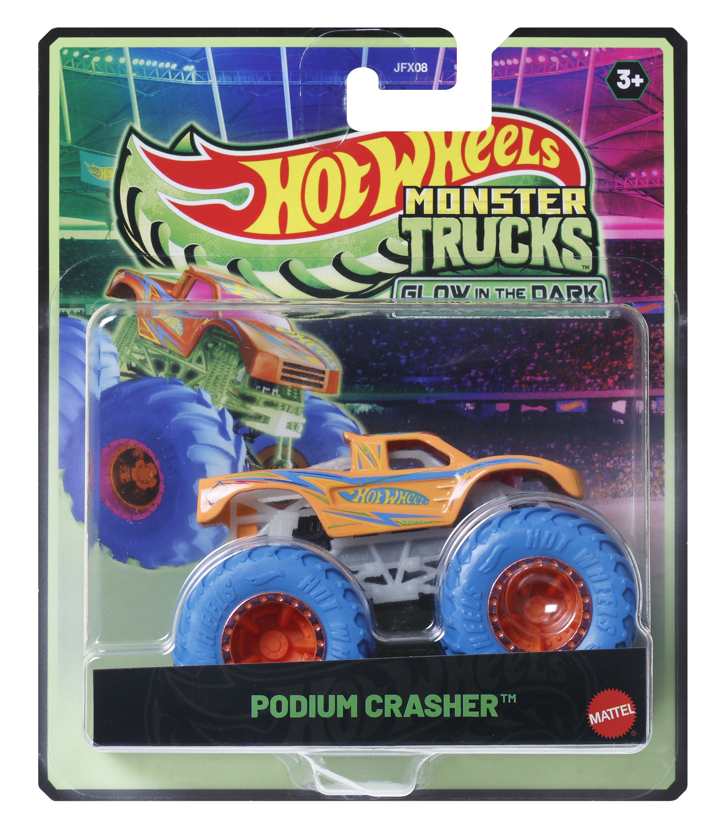 Hot Wheels Monster Truck 1:64 Glow In The Dark - Assorted (JFX08 ...