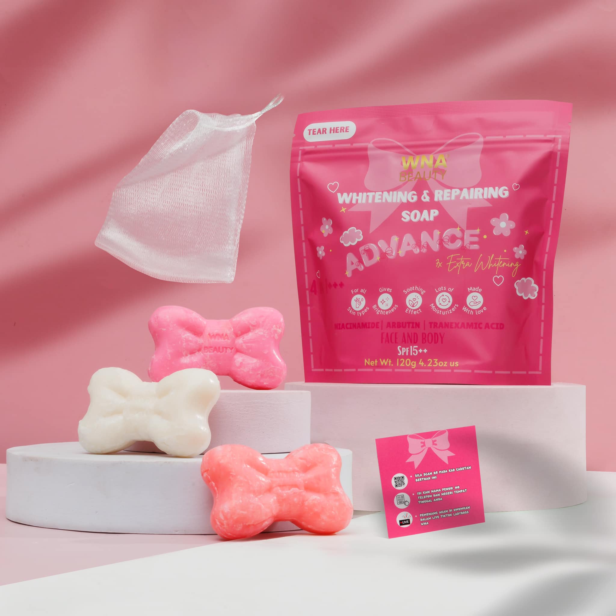 Wna beauty Sabun Advance Viral - 2 Ketul Sabun Dalam 1 , Percuma Jaring ...