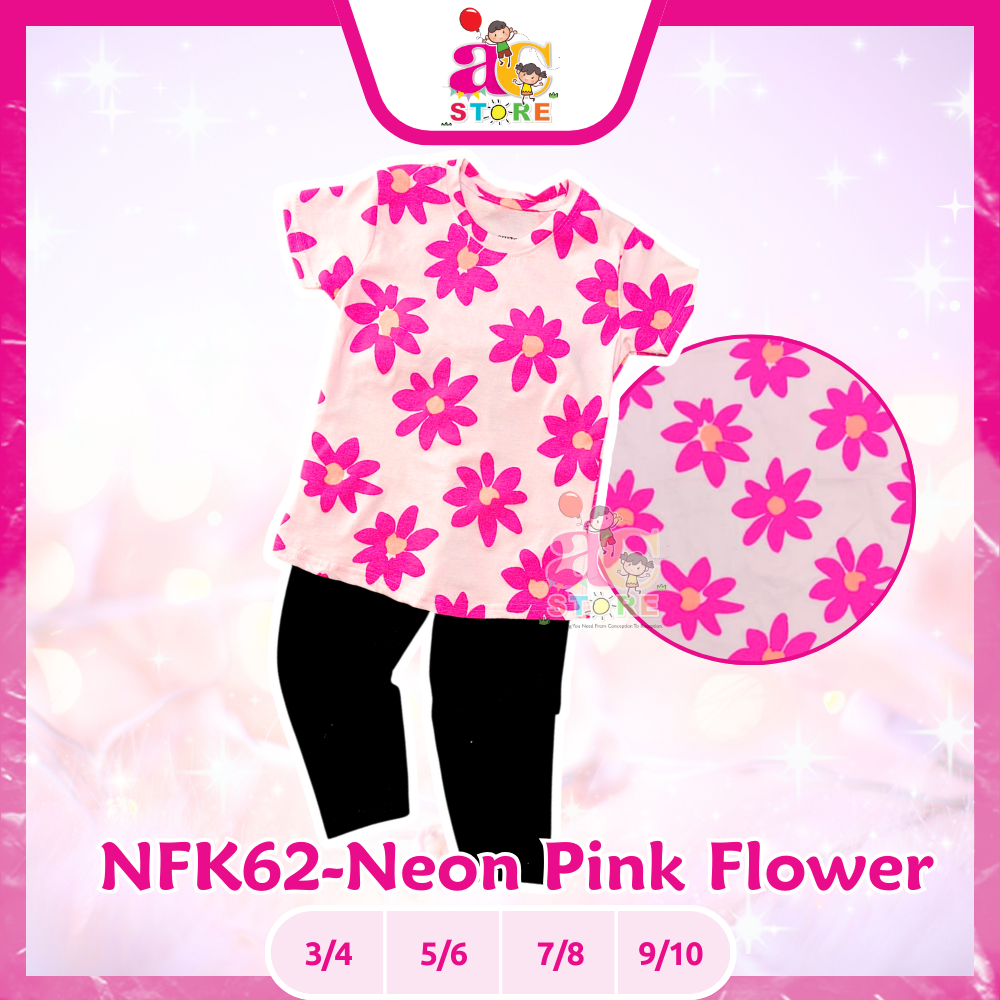 AC-(18m-7y)PART 2-Cotton Kids Girl Playset -Baju Set Flower Budak ...