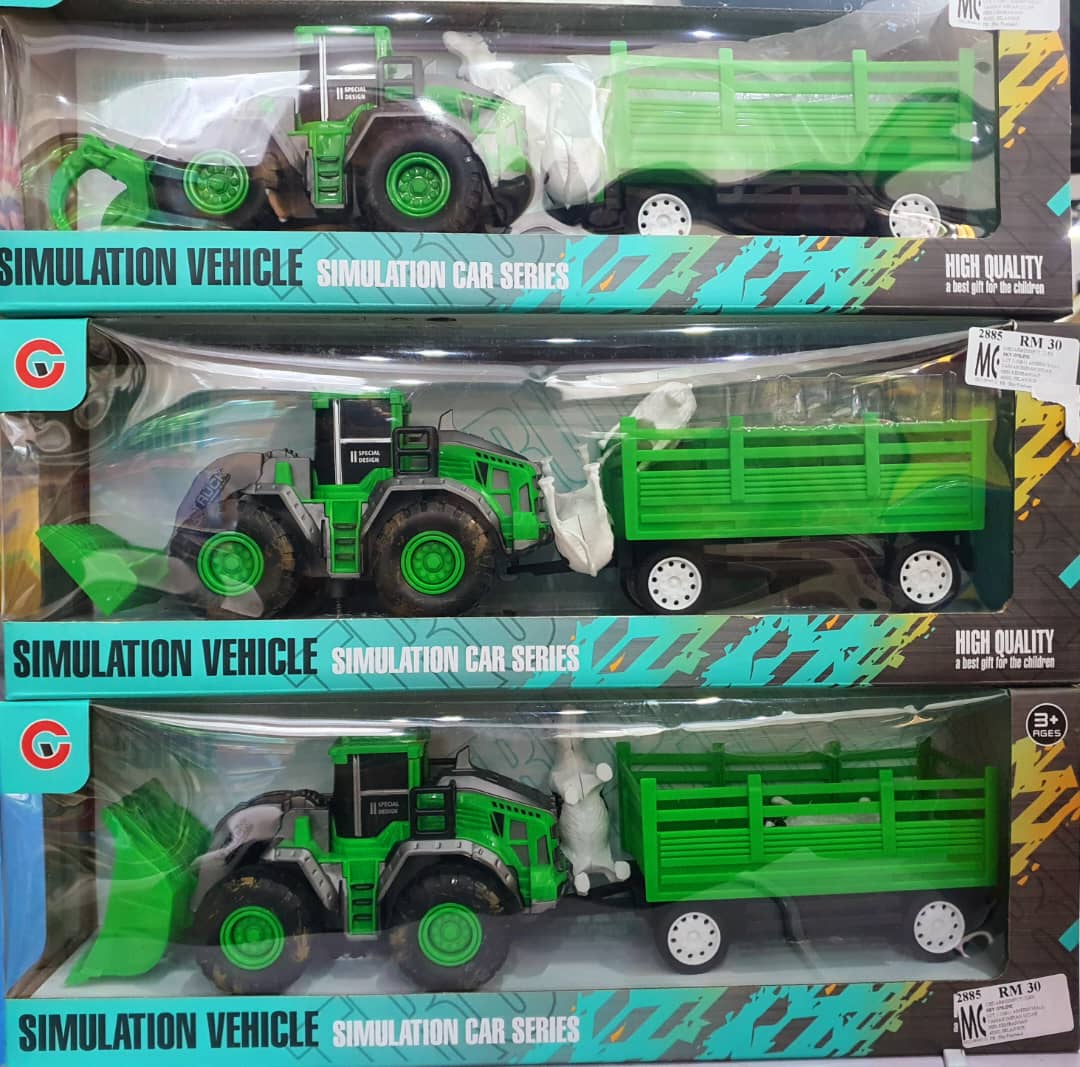Simulation Farmer Truck With 2 Animal Toy For Kid Inertia Tractor Model ...