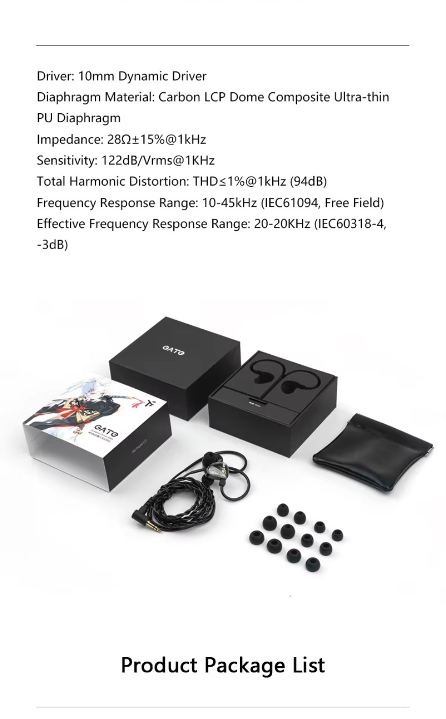 Truthear Gate, In-Ear Monitors: 10mm Dynamic Driver In-Ear Earphones ...