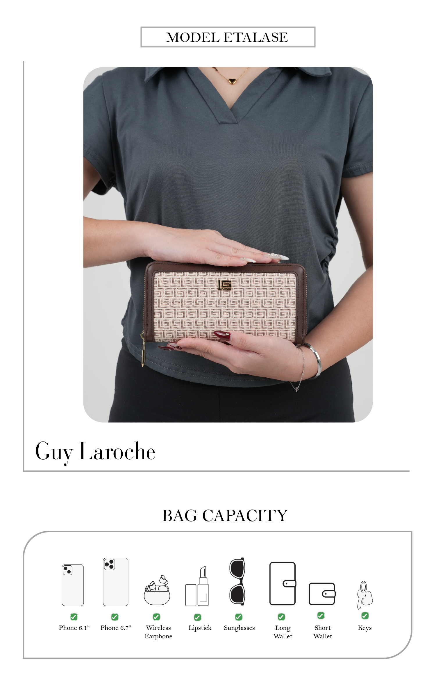 Guy Laroche GLPV Long & Short Monogram Wallet | Shopee Malaysia