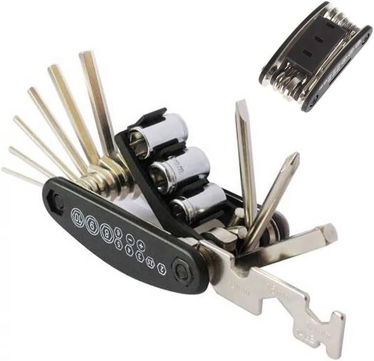 16 In 1 Tools Bicycle Pocket Bicycle Repair Tool Set Multifunction Bike ...