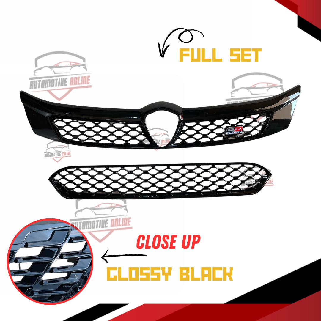 Proton Persona 2016-2018 Front Grill Glossy Black (Mini Cooper Style ...