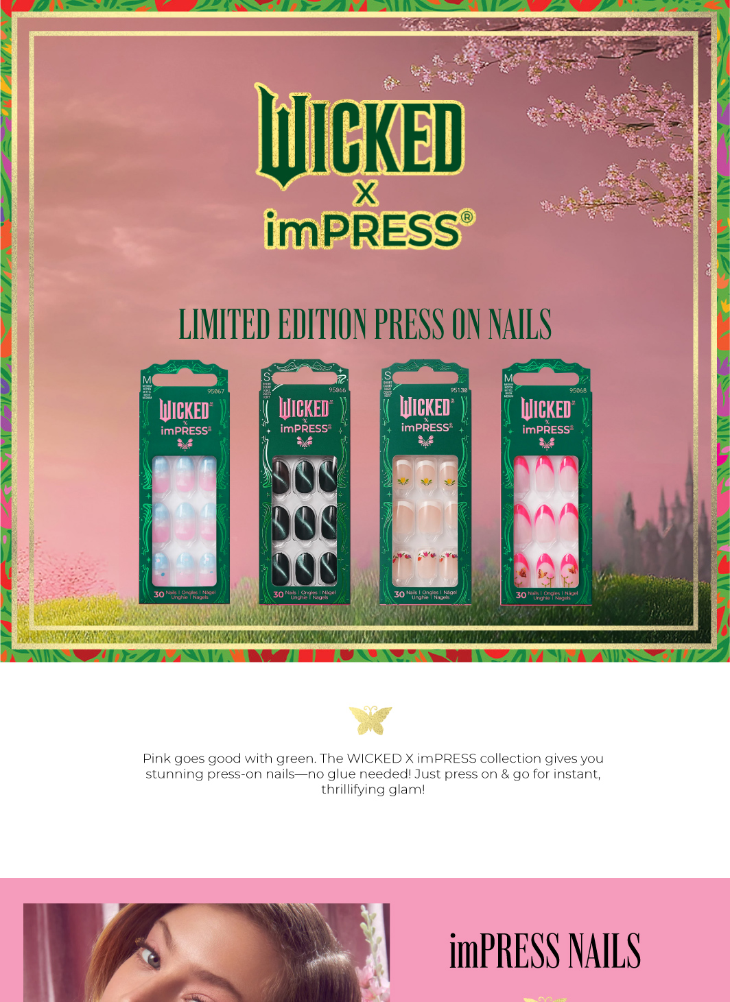 WICKED X imPRESS Press On Nails - Unlikely Friendship (NO GLUE Mani ...