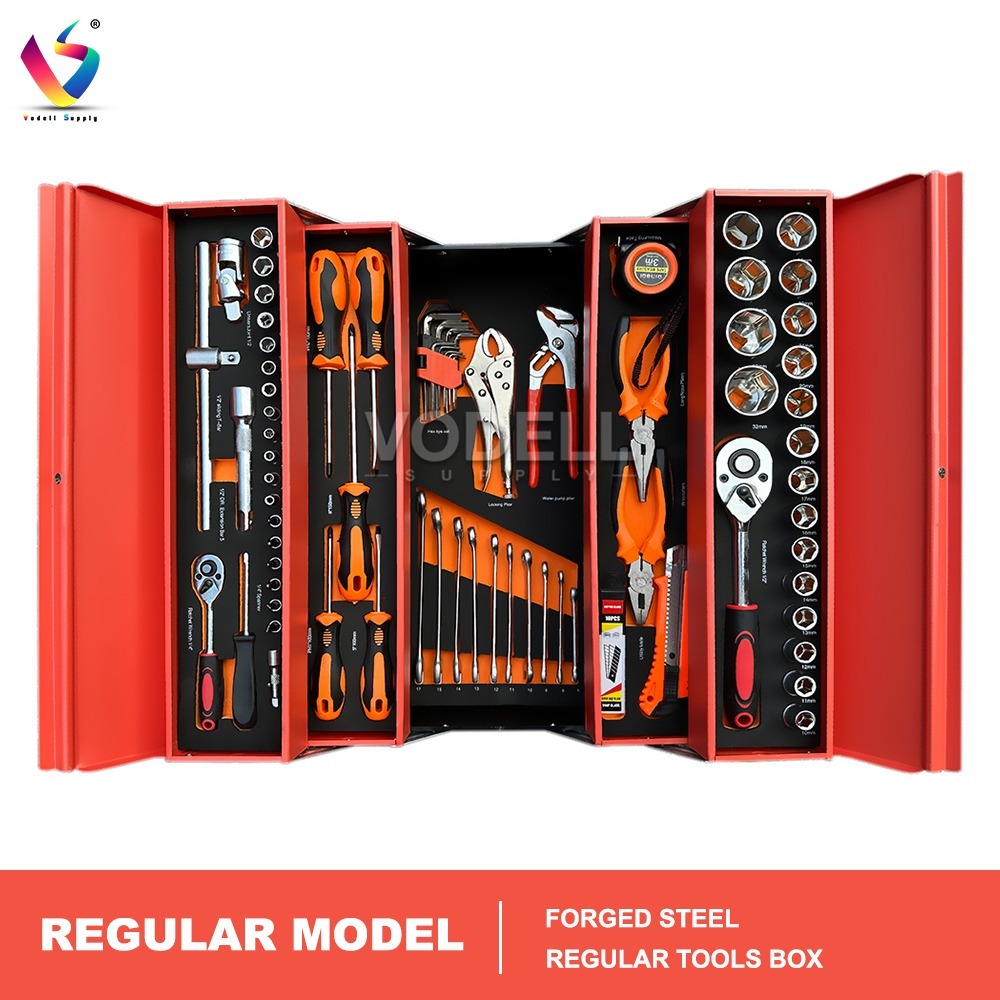 85pcs Cantilever Metal Tool Box Set 5 Tier 1/2" & 1/4'' Combination ...