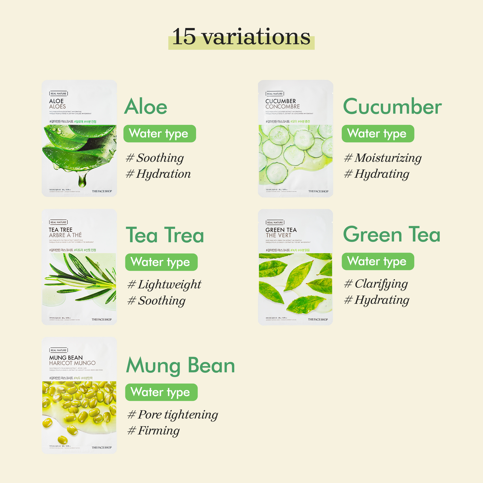 [Shopee No.1 Daily Mask] [THE FACE SHOP Official] Real Nature Mask ...