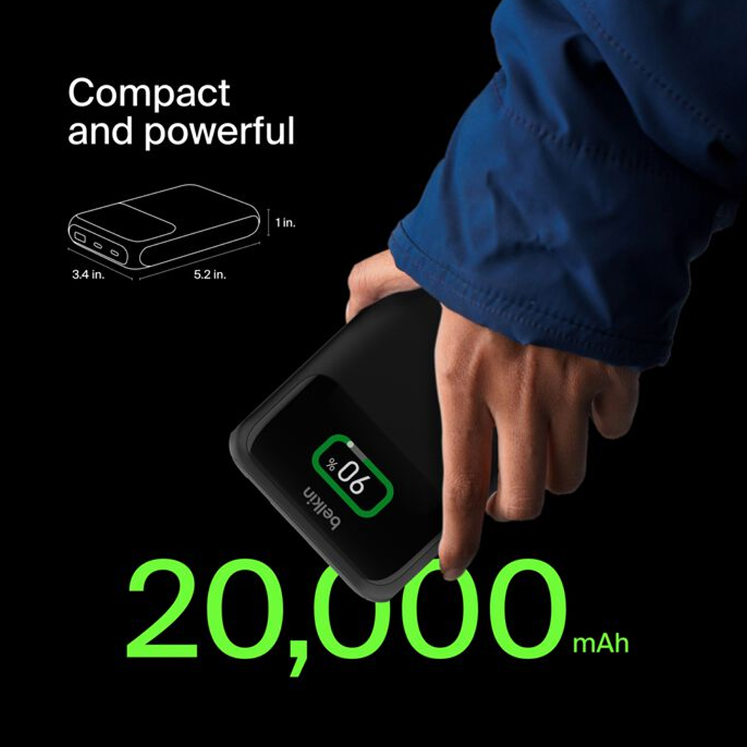 Belkin BPB020btBK BoostCharge Pro 3-port Laptop Power Bank 19.2K (phone ...