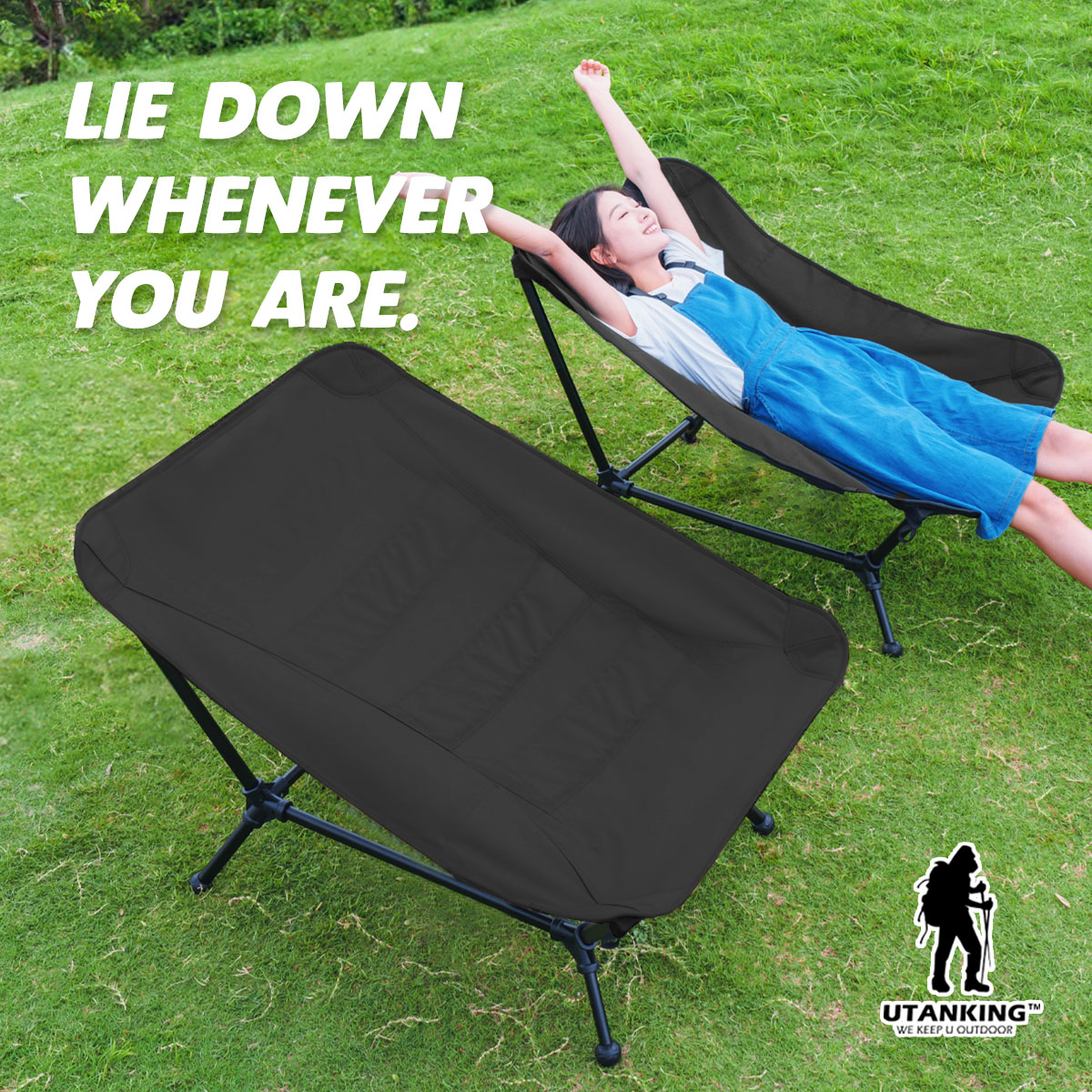 UtanKing™ Kerusi Lipat Baring Lie Down Lounge Chair Foldable Camping ...