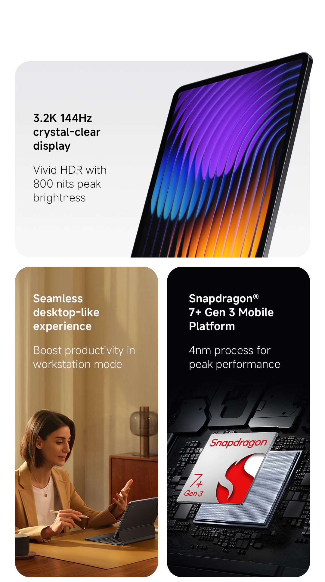 Xiaomi Pad 7 3.2K 144Hz display/45W+8850mAh battery/Quad speakers/Xiaomi HyperAI/tablet | Shopee ...