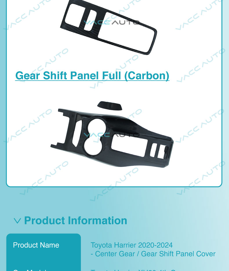 Toyota Harrier 4th Gen XU80 Interior Decoration Center Console Gear ...