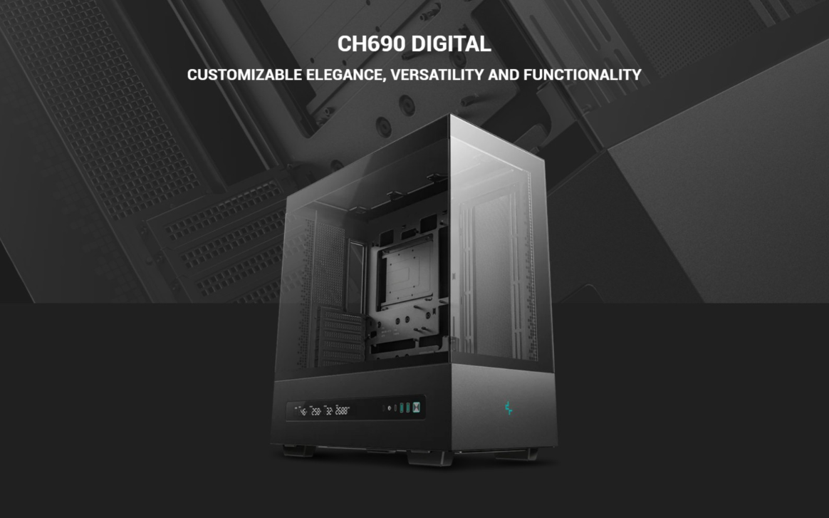DEEPCOOL CH690 DIGITAL ATX DESKTOP PC CASE - BLACK / WHITE | Shopee ...