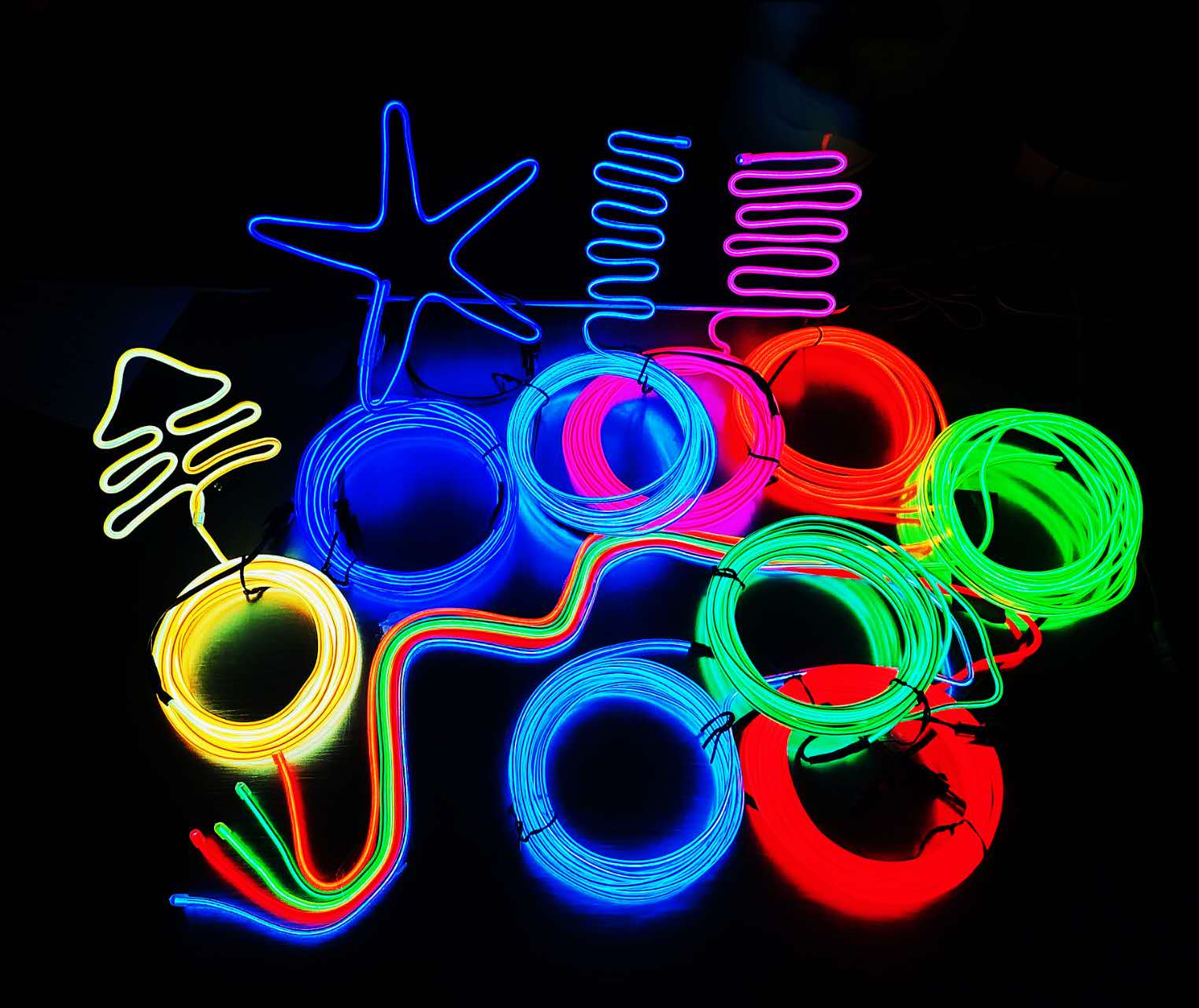 2.8mm LED Neon Flex Wording EL Wire Neon Light With Inverter 1 Meter ...