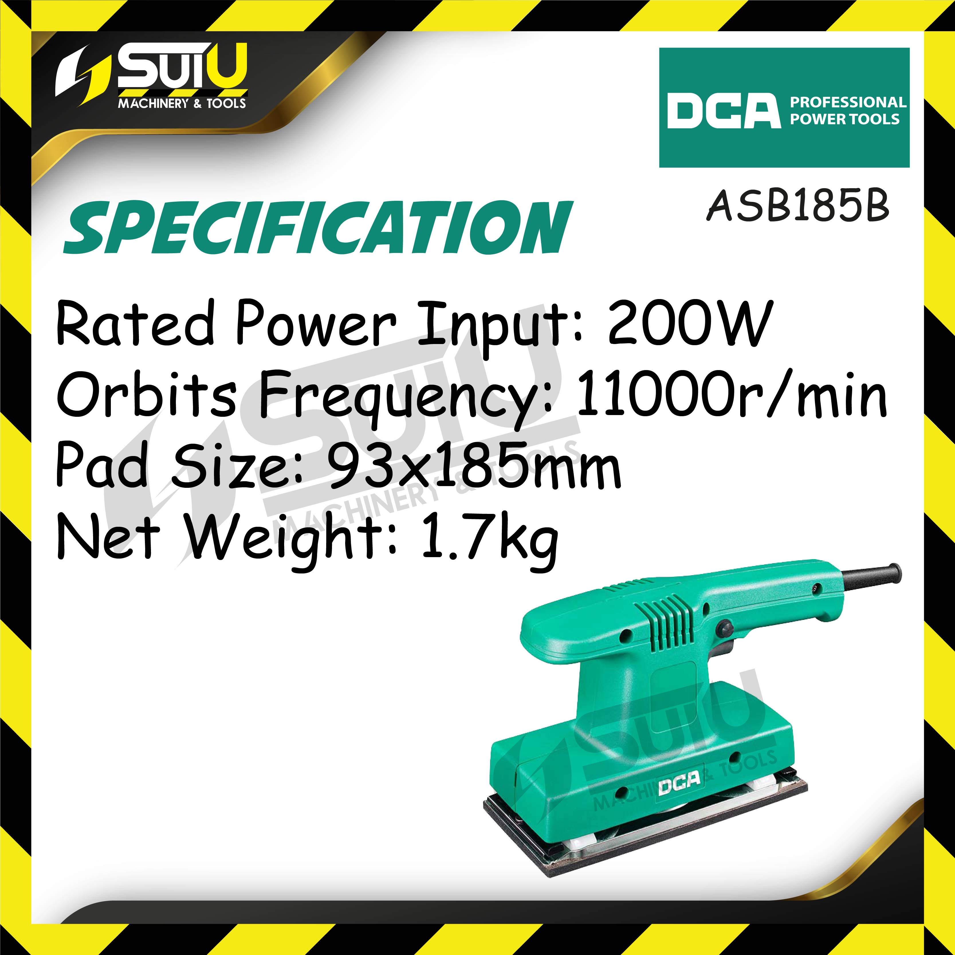 DCA ASB185 / ASB185B 185MM Orbit Sander 200W 11000RPM | Shopee Malaysia